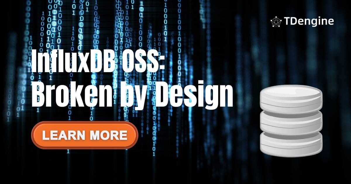 Influxdb No Clustering For Open Source Users Tdengine 3257